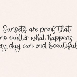 Sunset Land Font - Handwritten Script Font, Cricut Fonts, Modern Font ...
