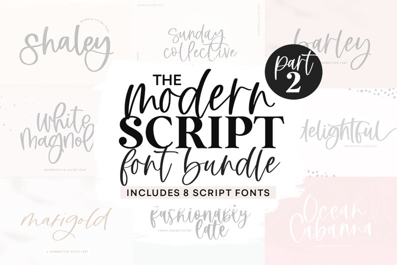 Mini Modern Script Font Bundle Part TWO Handwritten Fonts - Etsy