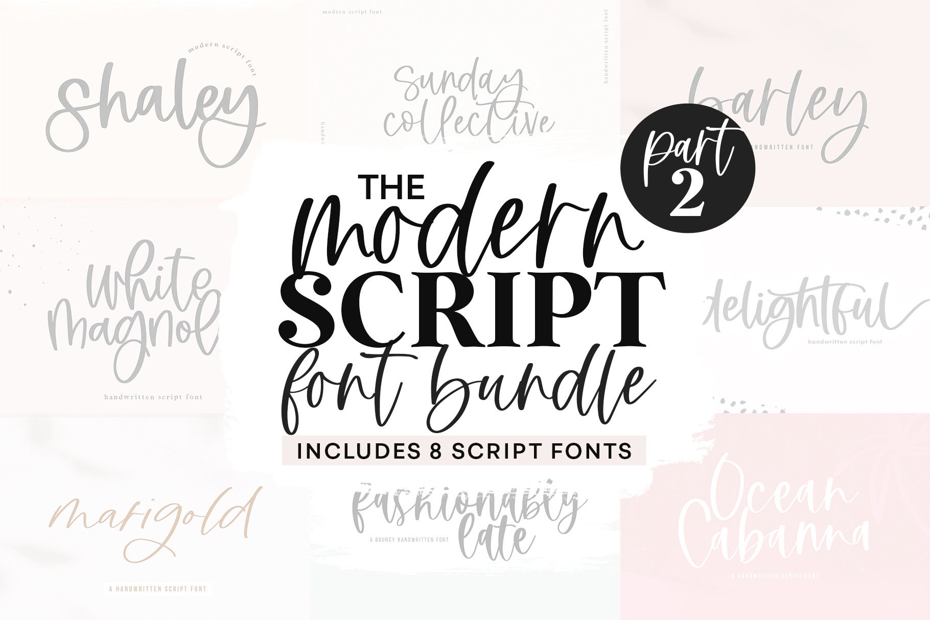Drawing & Illustration Digital Lightning Script Font Modern Script Font Bundle Script Fonts ...