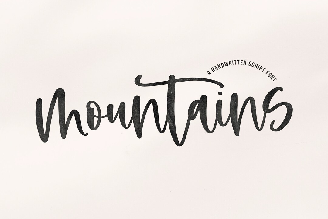 Mountains Font Script Font Cricut Fonts Procreate Font - Etsy