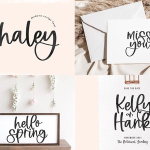 Spring Font Bundle - Fonts for Crafters, Cricut Font Bundle, Farmhouse ...