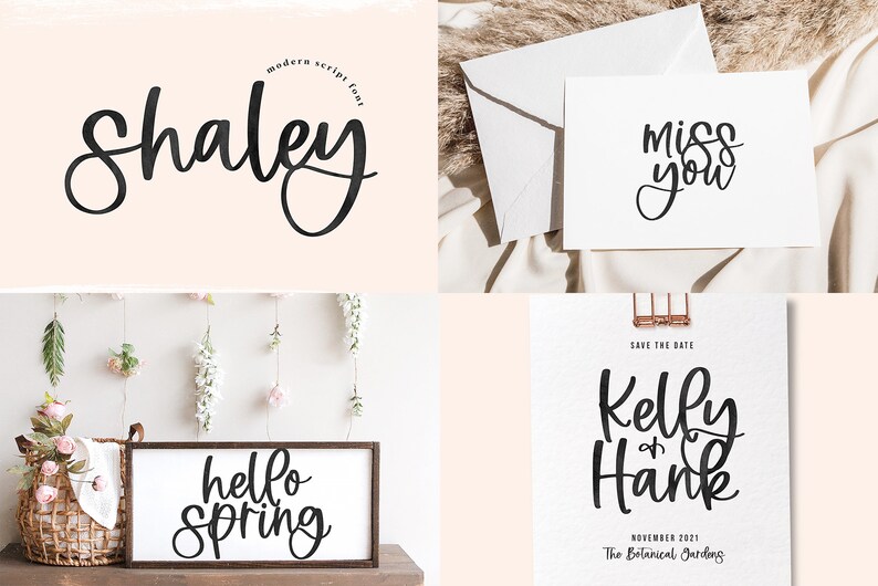 Spring Font Bundle - Fonts for Crafters, Cricut Font Bundle, Farmhouse ...