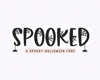 Creepy Spider Font, Halloween Font, Spider Font, Cricut Font, Spooky ...