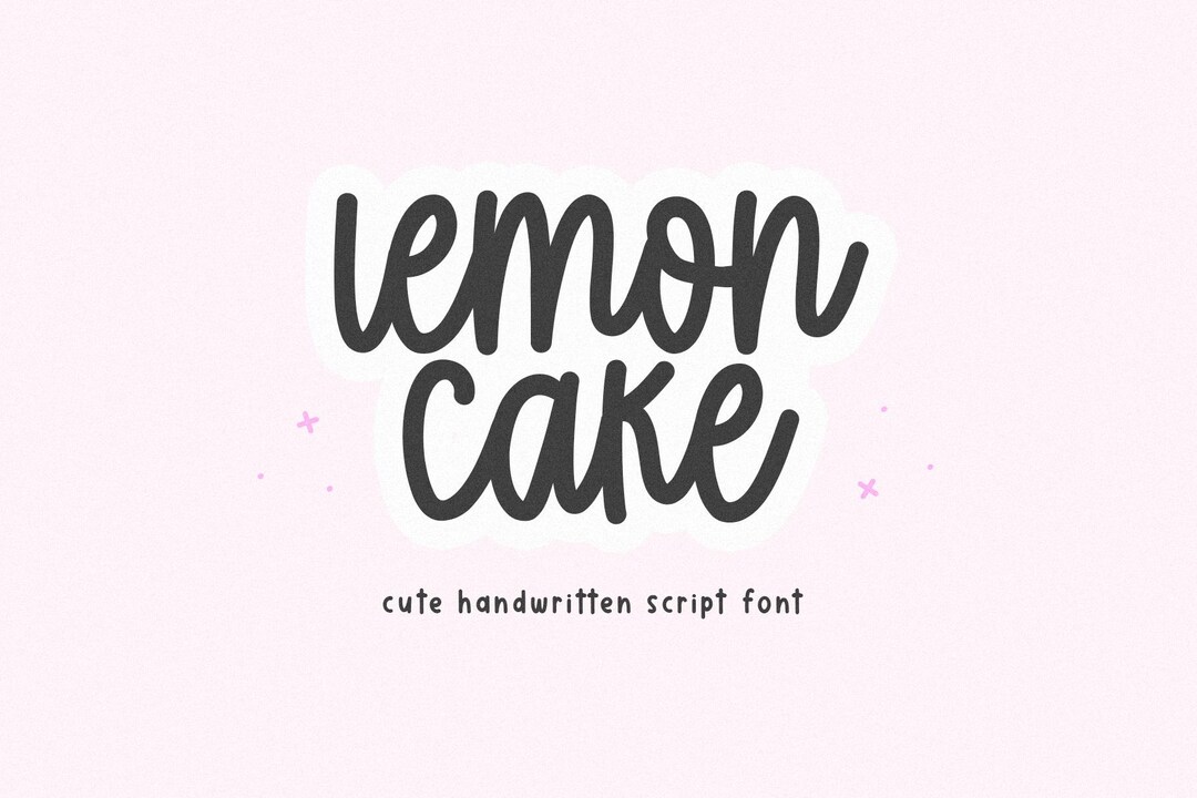 Lemon Cake Font - Handwritten Script Font, Cricut Fonts, Goodnotes Font ...