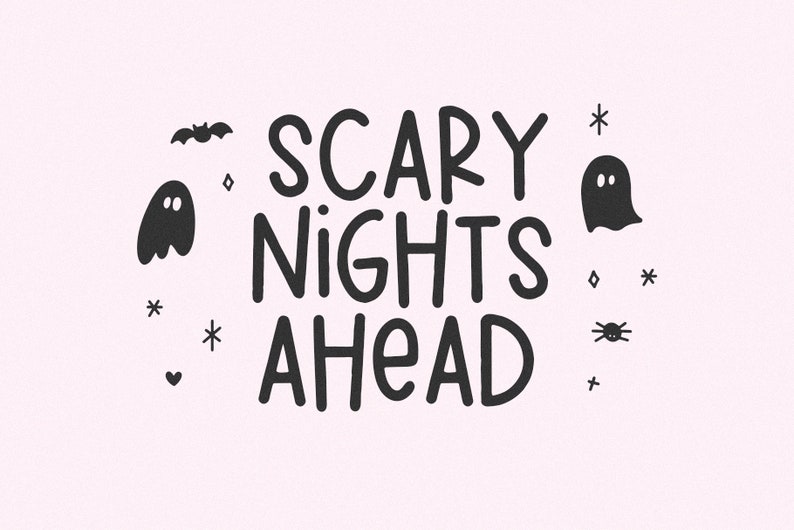 Spooky Season Font - Cute Halloween Font, Cricut Fonts, Doodle Font ...