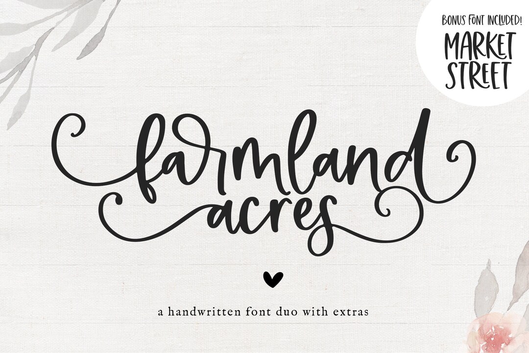 Farmland Acres Font - Script Font, Font With Tails, Farmhouse Fonts ...