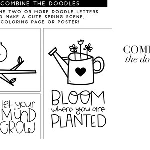 Spring Fling - A Hand-drawn Doodle Font - Spring Doodles - TTF - Etsy