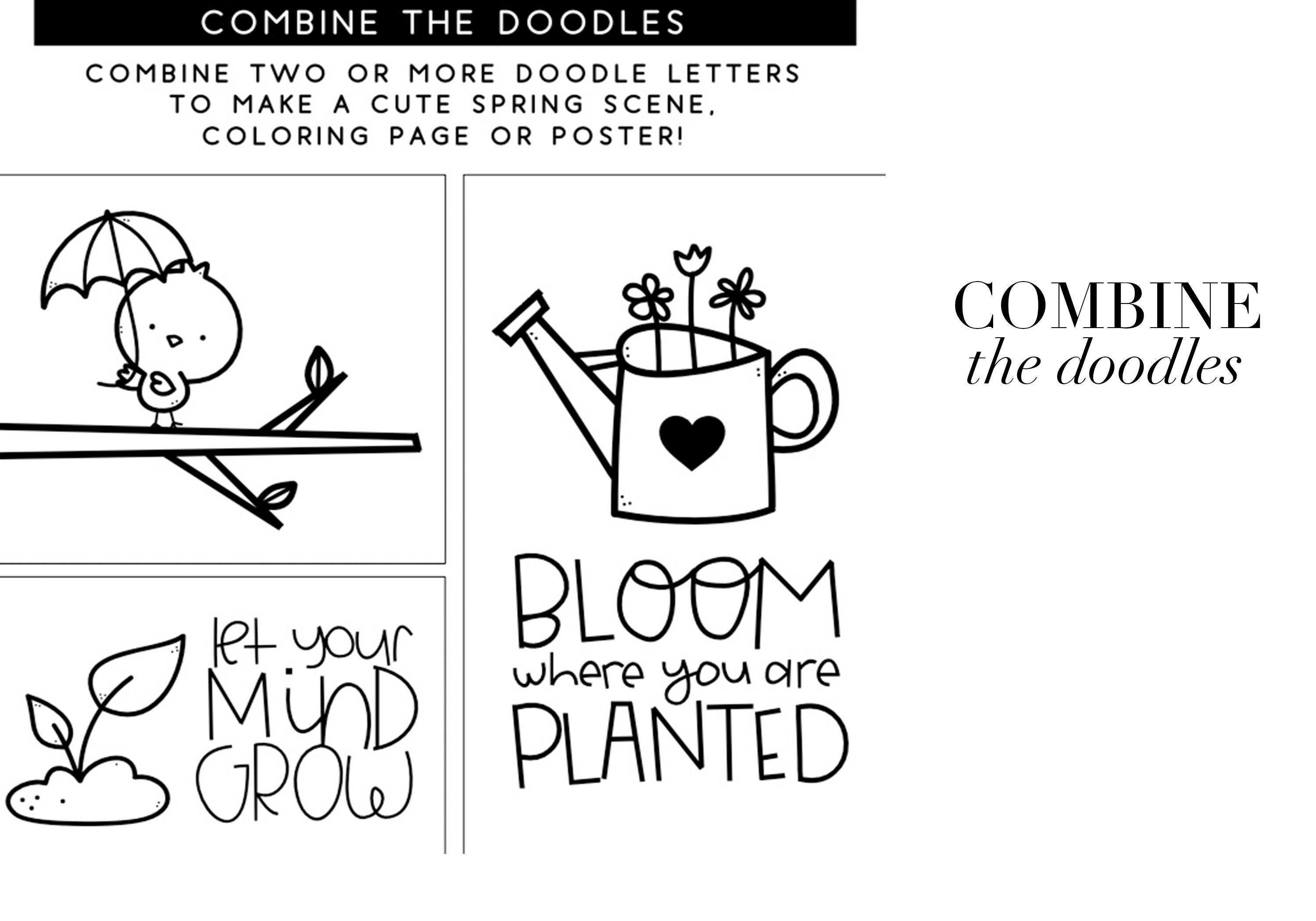 Spring Fling A Hand-drawn Doodle Font Spring Doodles TTF - Etsy