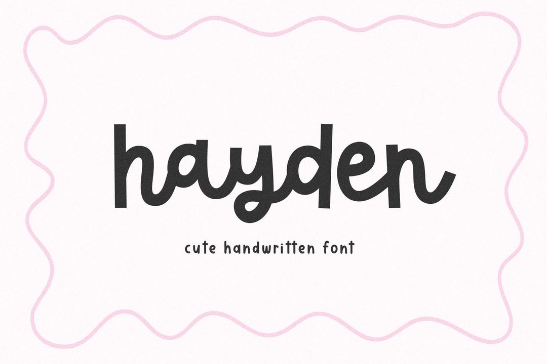 Hayden Font - Handwritten Script Font, Cricut Fonts, Procreate Font ...