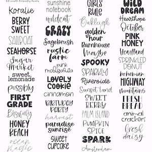 Font Bundle PART 2 - Cute Fonts, Cricut Font Bundle, Script Fonts ...