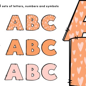 Doodle Alphabet Clip Art Set, Valentine's Day Alphabet, Sublimation ...