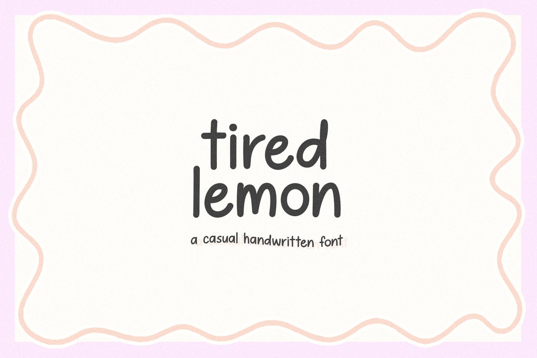 Tired Lemon Font - Handwritten Font, Cricut Font, Procreate Font, Cute ...
