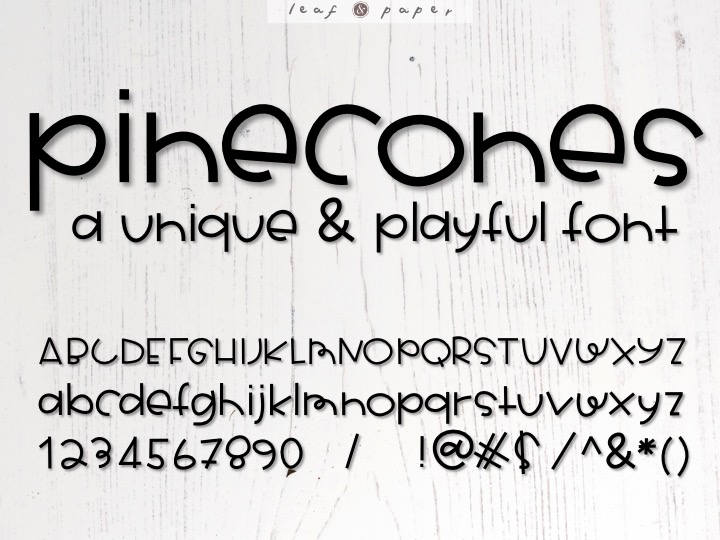 Pinecones Font a Unique Font TTF | Etsy