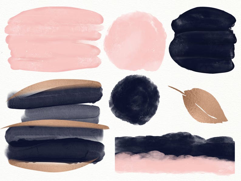 Watercolor Cream Brushstrokes - Watercolor Clipart - Glitter Clipart ...