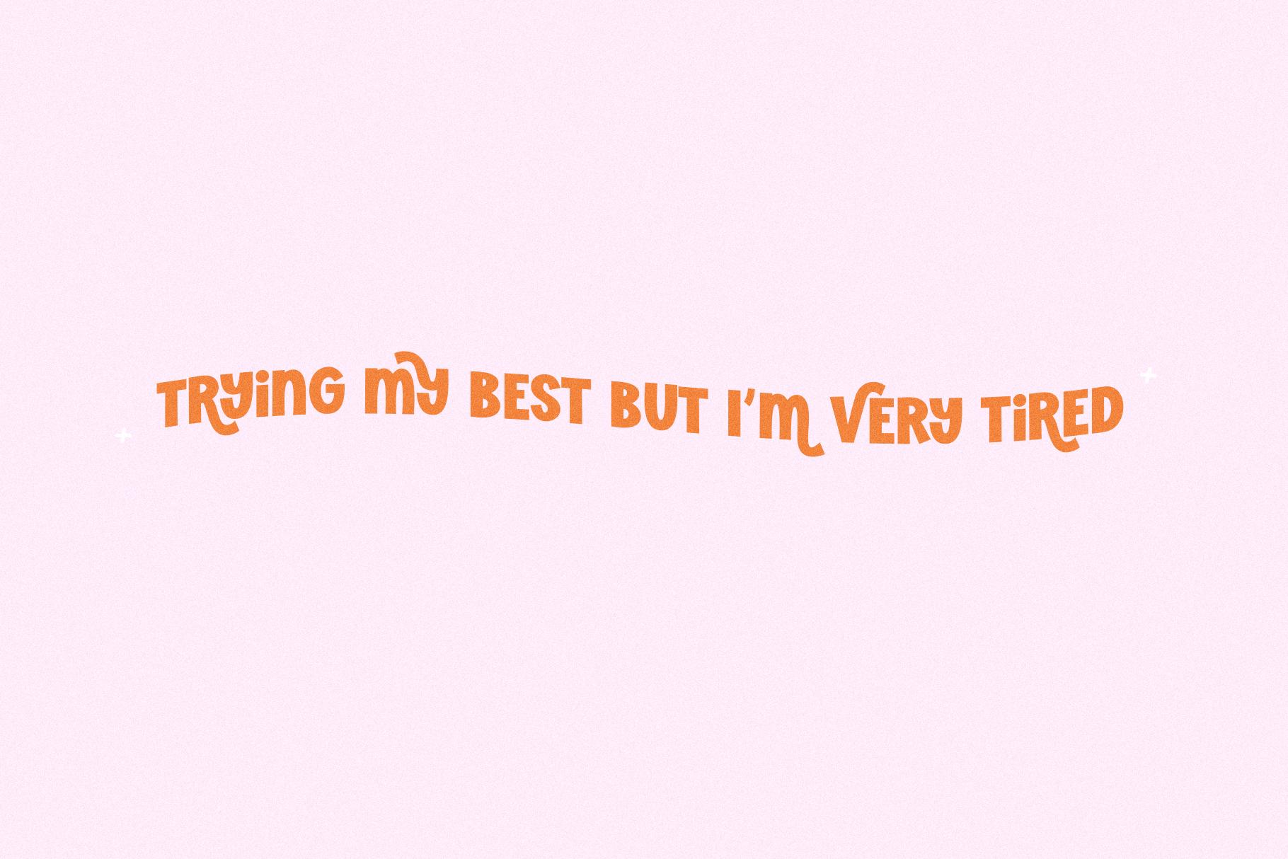 Very Tired Font - Bold Font, Swash Font, Retro Font, Cricut Fonts, Font ...