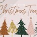 Boho Christmas Trees Clipart Modern and Messy Christmas - Etsy Canada