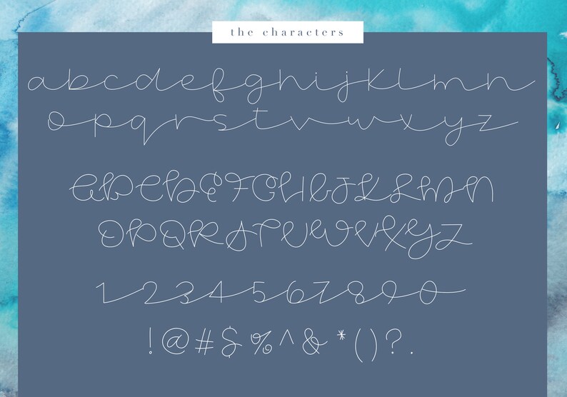 Ocean Handwritten Script Font TTF / OTF | Etsy