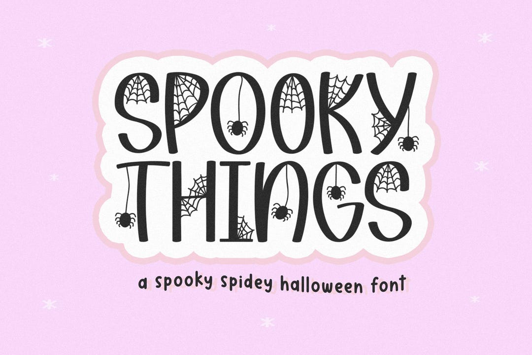Spooky Things Font - Halloween Font, Spider Font, Cricut Font, Canva ...