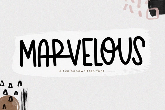 Marvelous Fun Handwritten Font Fonts for Cricut Quirky | Etsy