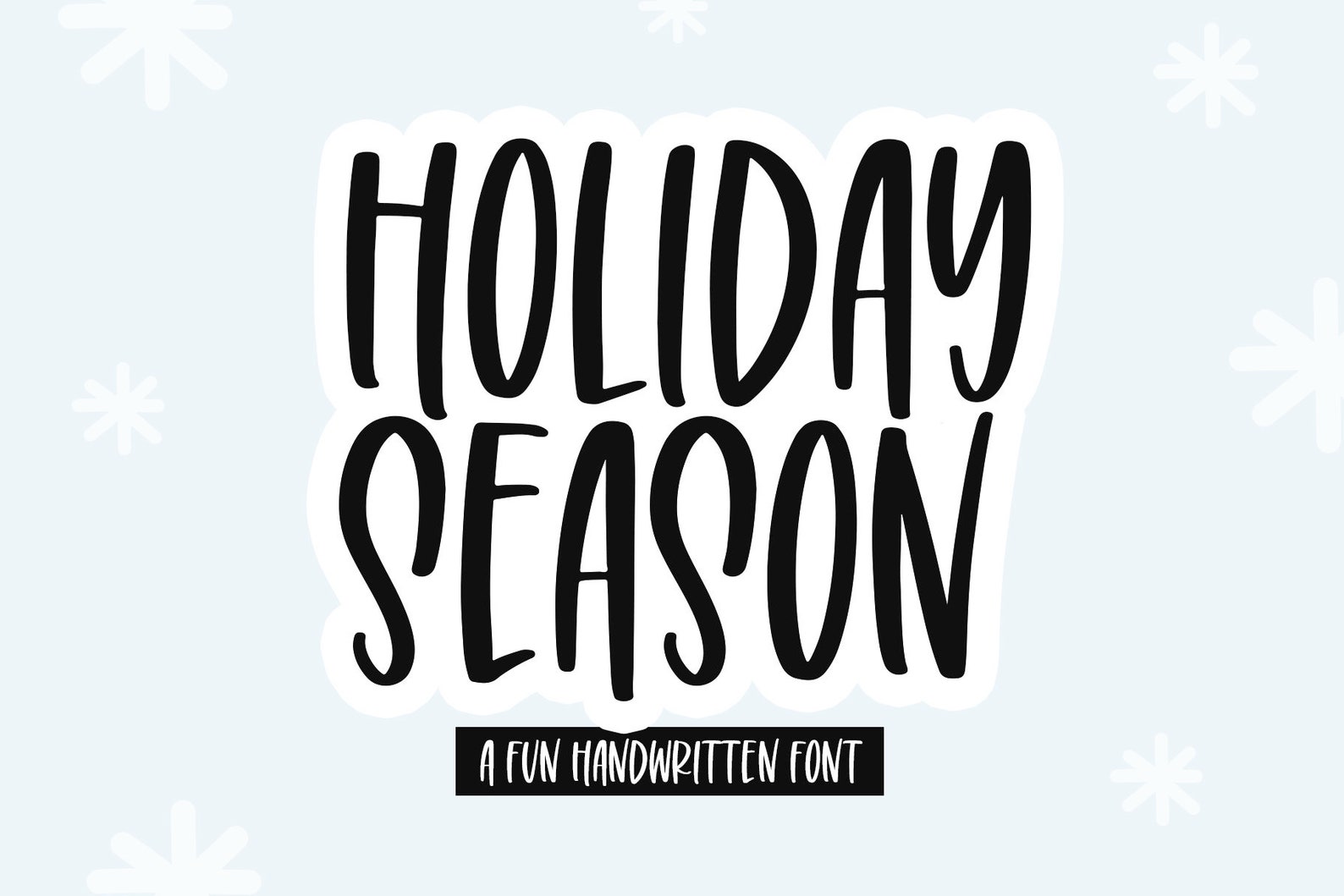 Holiday Season Font Handwritten Font Cricut Fonts - Etsy