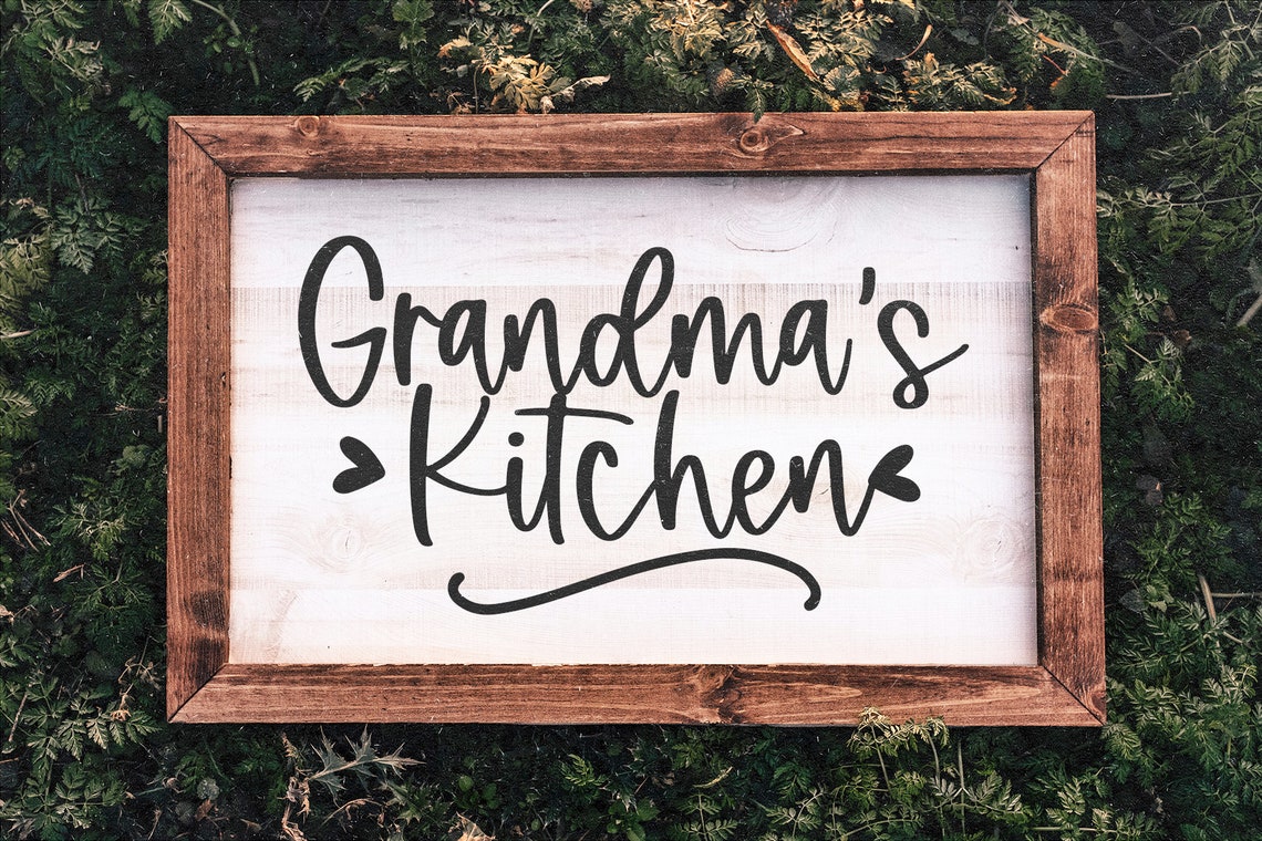 Country Kitchen Font Farmhouse Script Font Cricut Fonts | Etsy