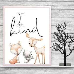Woodland Animals Printable Wall Art - 8x10 Posters - Inspirational ...