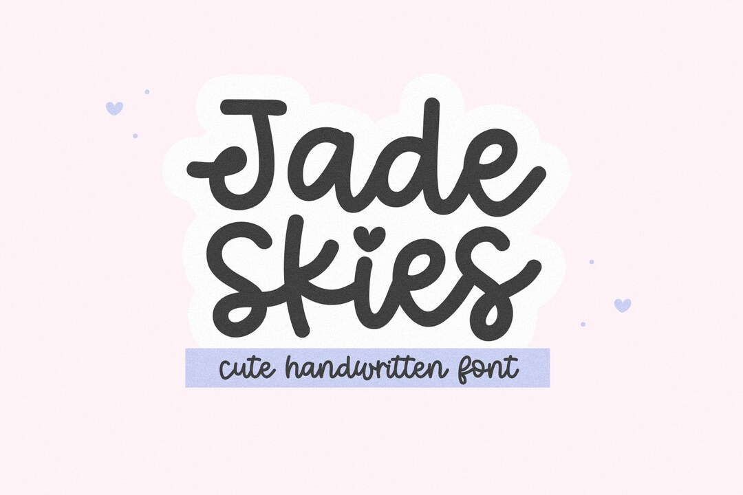 Jade Skies Font - Handwritten Script Font, Cricut Fonts, Cursive Font ...