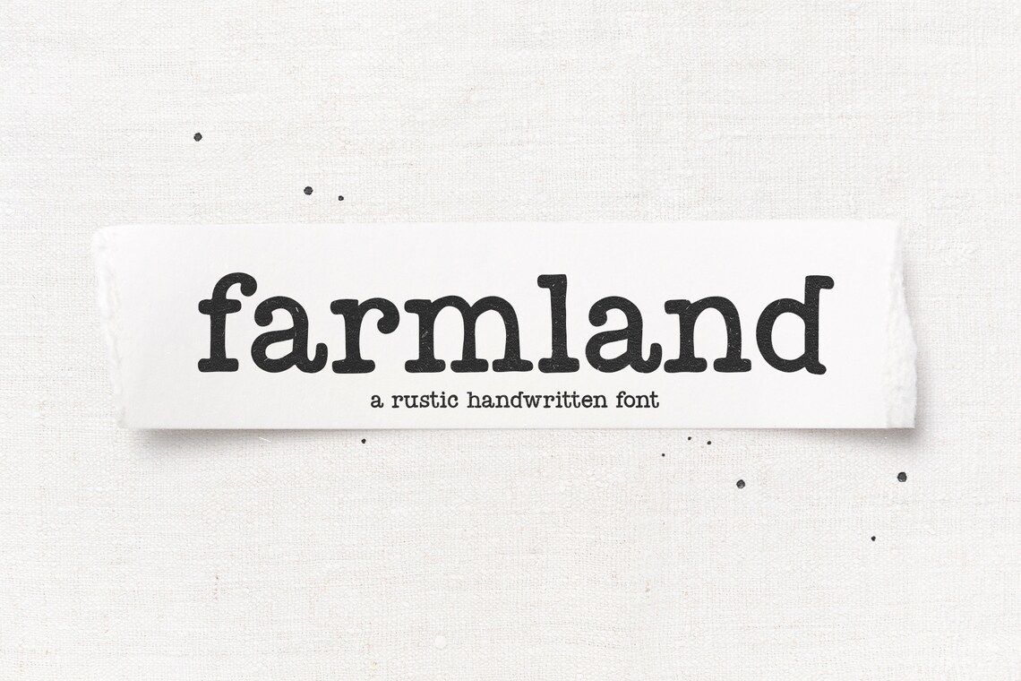 Farmland Font Typewriter Font Farmhouse Font Cricut Fonts | Etsy