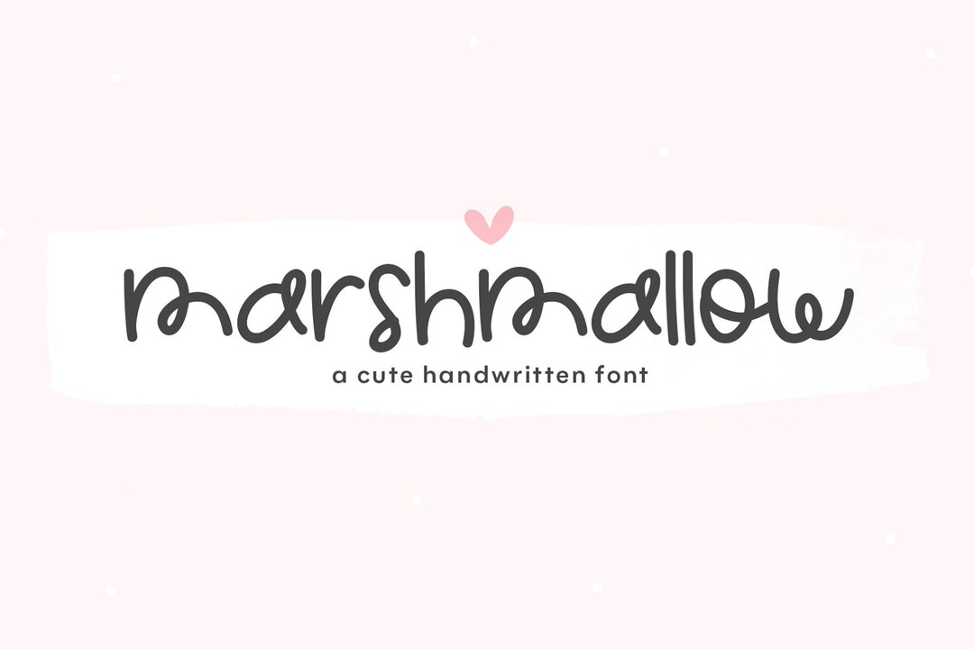 Marshmallow Font - Cute Handwritten Font, Goodnotes Font, Cricut Font ...