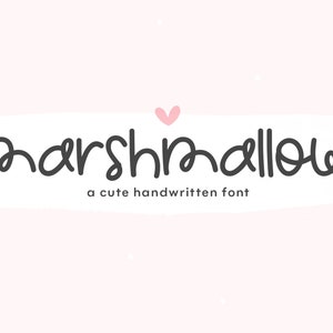 Marshmallow Font - Cute Handwritten Font, Goodnotes Font, Cricut Font ...