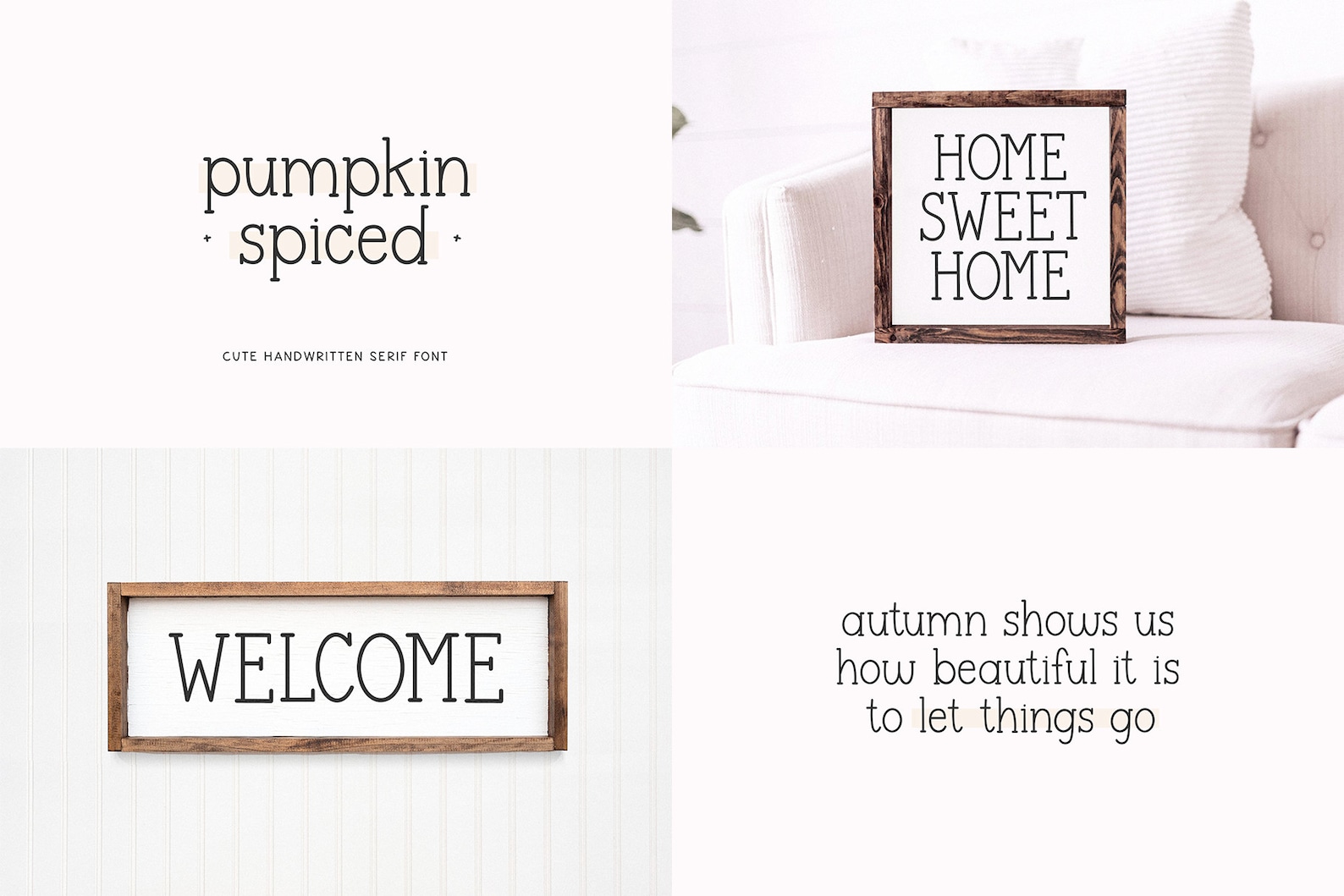 Fall Font Bundle - Handwritten Fonts, Cricut Font Bundle, Farmhouse ...