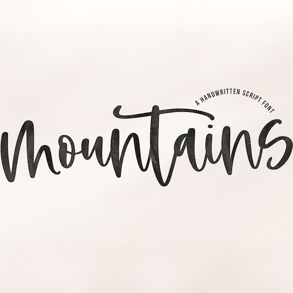 Mountain Calligraphy - Etsy