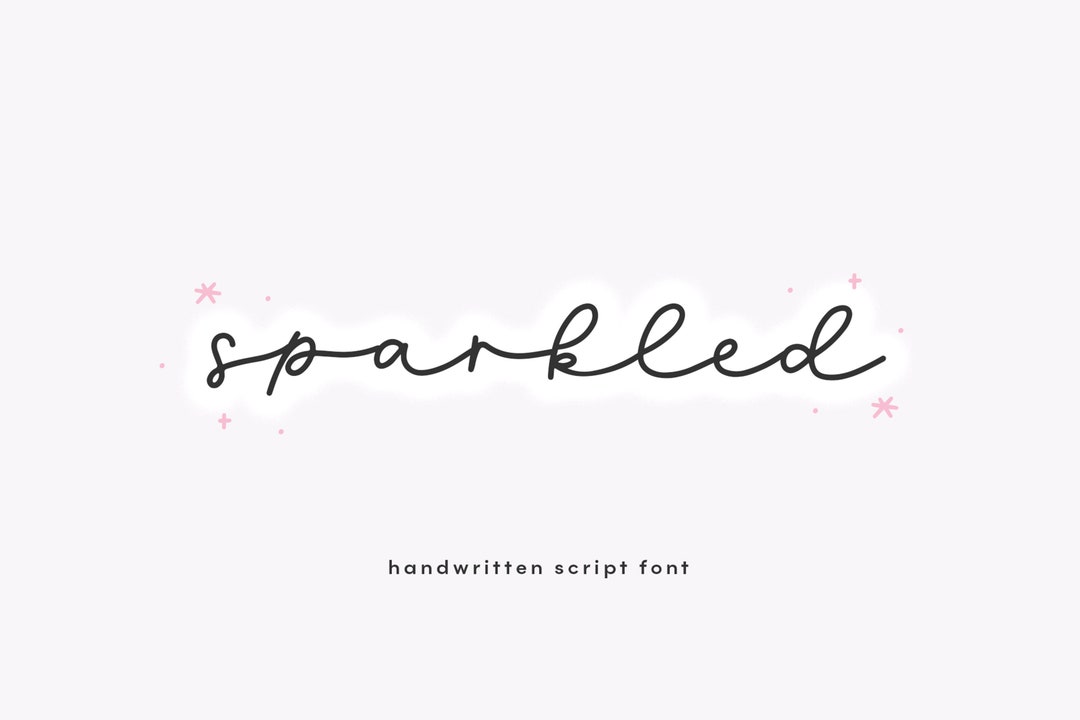Sparkled Font - Handwritten Script Font, Cricut Fonts, Calligraphy ...