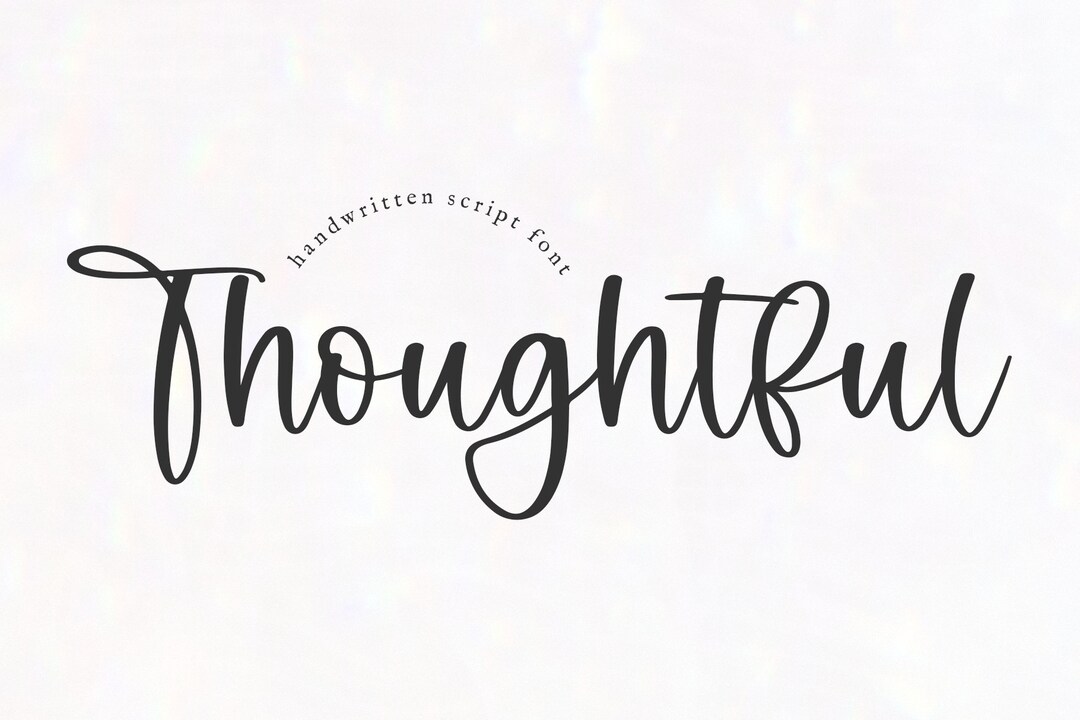Thoughtful Font Handwritten Script Font Farmhouse Fonts - Etsy