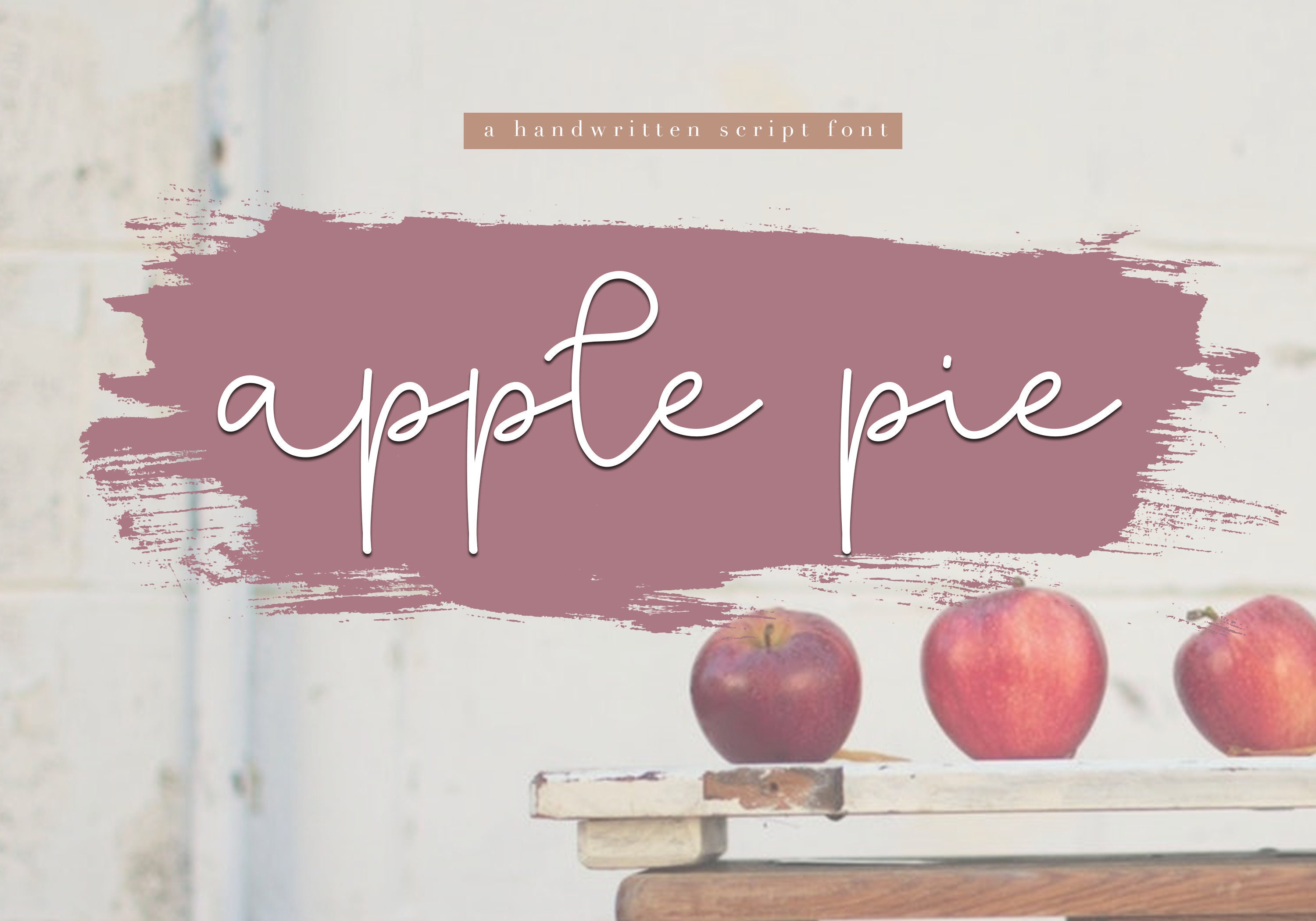 Apple Pie A Handwritten Script Font TTF / OTF | Etsy