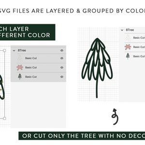 Boho Christmas Trees SVG and PNG Files, Messy Christmas Trees ...