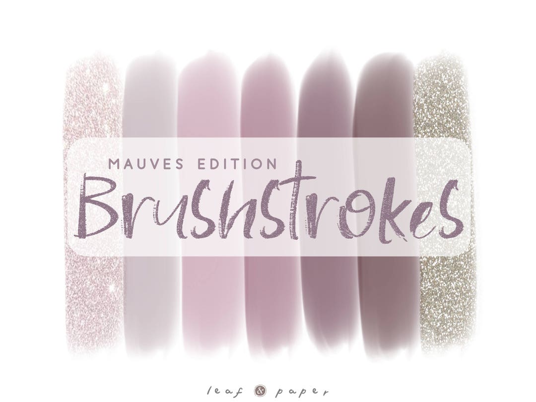 Watercolor Mauve Brushstrokes - Watercolor Clipart - Glitter Clipart ...