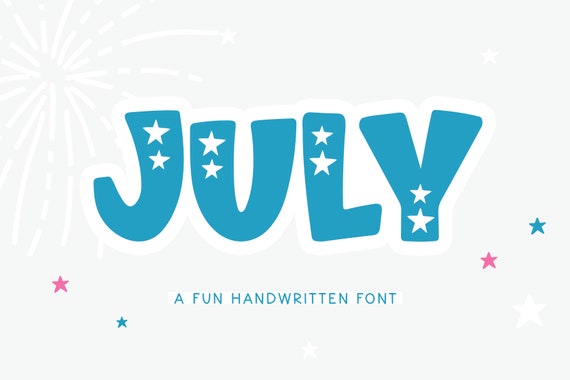 July Font Fourth of July Font Cricut Font July 4th Fonts | Etsy