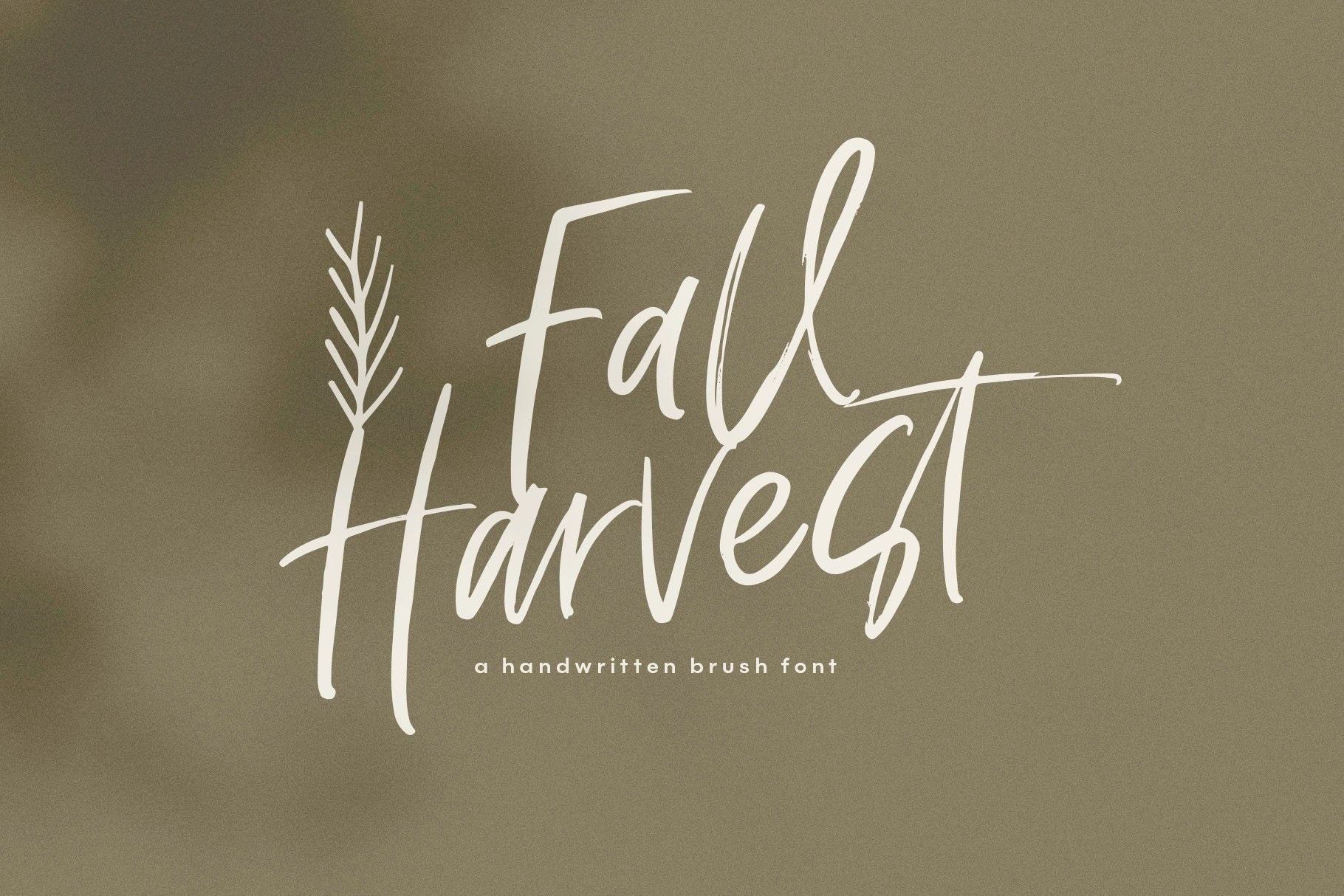 Fall Harvest Font - A Handwritten Brush Font With Doodles - TTF / OTF ...