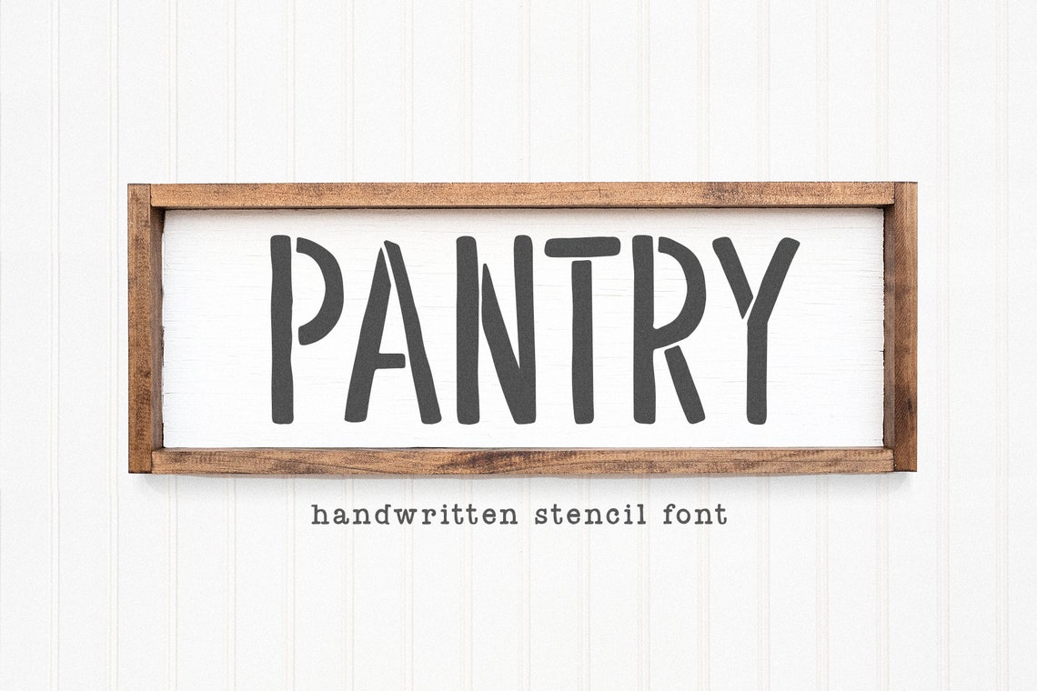 Pantry Font - Stencil Font, Farmhouse Font, Cricut Fonts, Modern Font ...