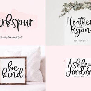 Mini Modern Script Font Bundle Part FOUR - Handwritten Fonts, Cricut ...