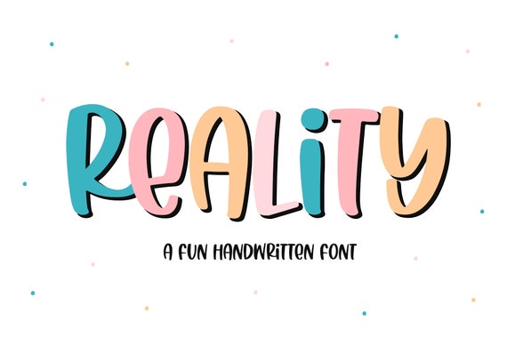 Reality Font Fun Handwritten Font Cricut Font Quirky Font - Etsy