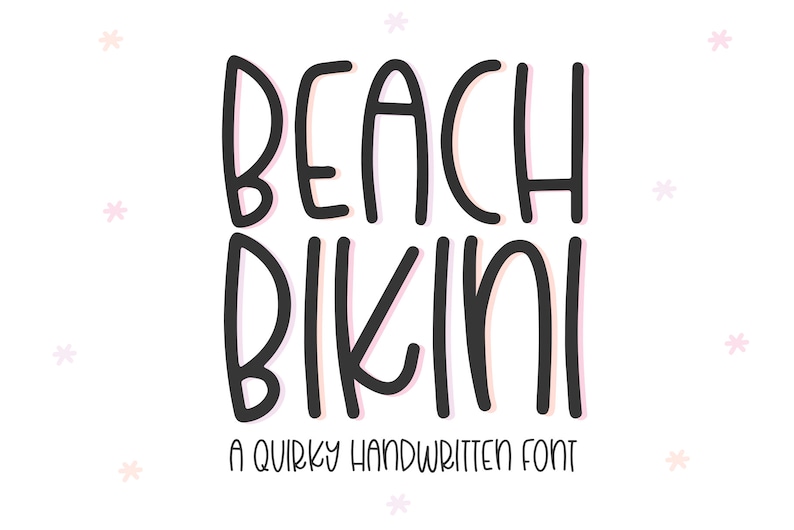 Beach Bikini Font - Cute Font, Handwritten Font, Cricut Fonts ...