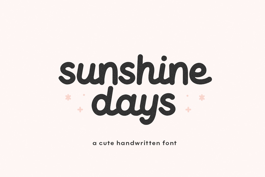 Sunshine Days Font - Handwritten Script Font, Cricut Fonts, Procreate ...