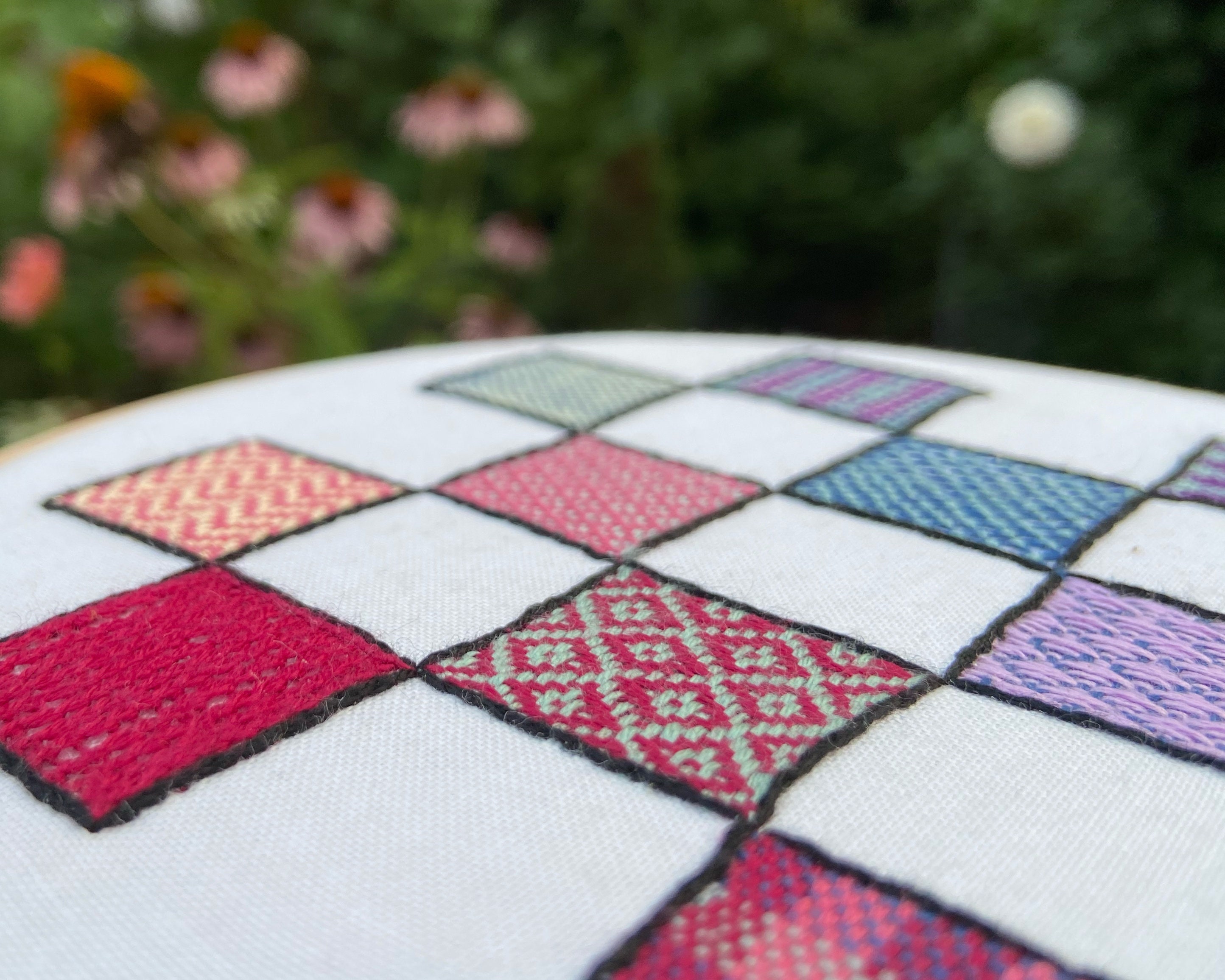 Embroidery Pattern Texture Sampler PDF Pattern and Tutorial - Etsy