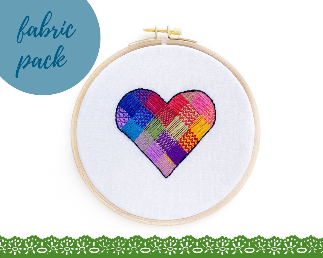 Hand Embroidery Design, Modern Embroidery Pre-printed Fabric Panel ...