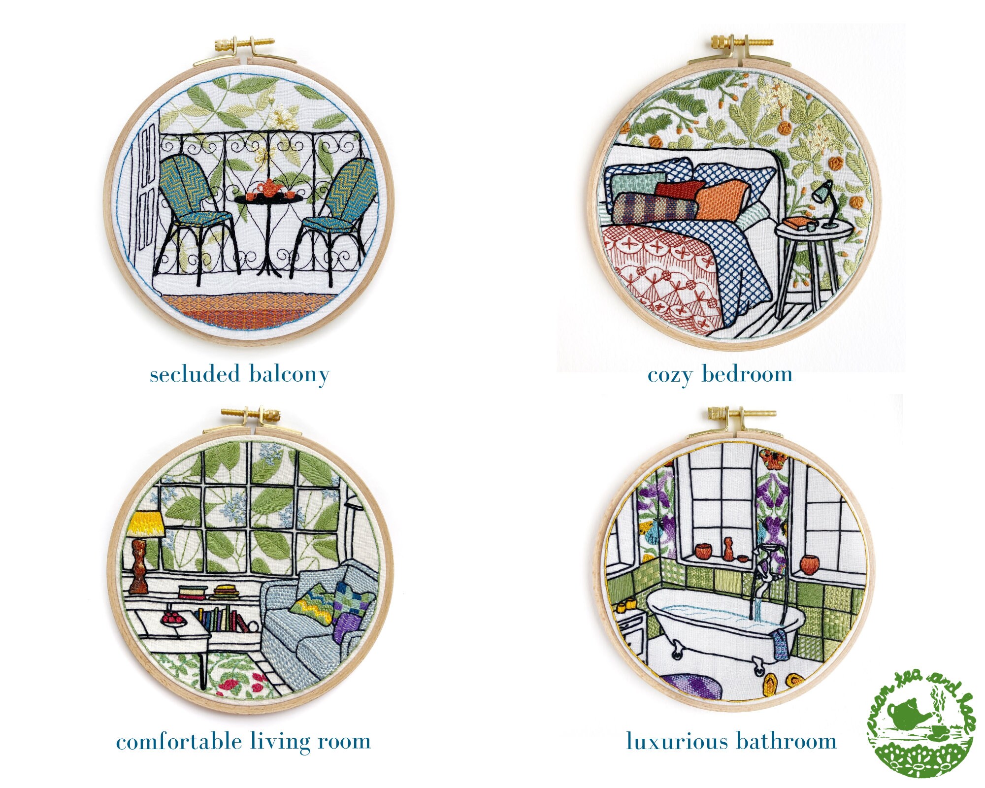 PDF PATTERN BUNDLE, Modern Embroidery Hoop Art, Advanced Embroidery ...