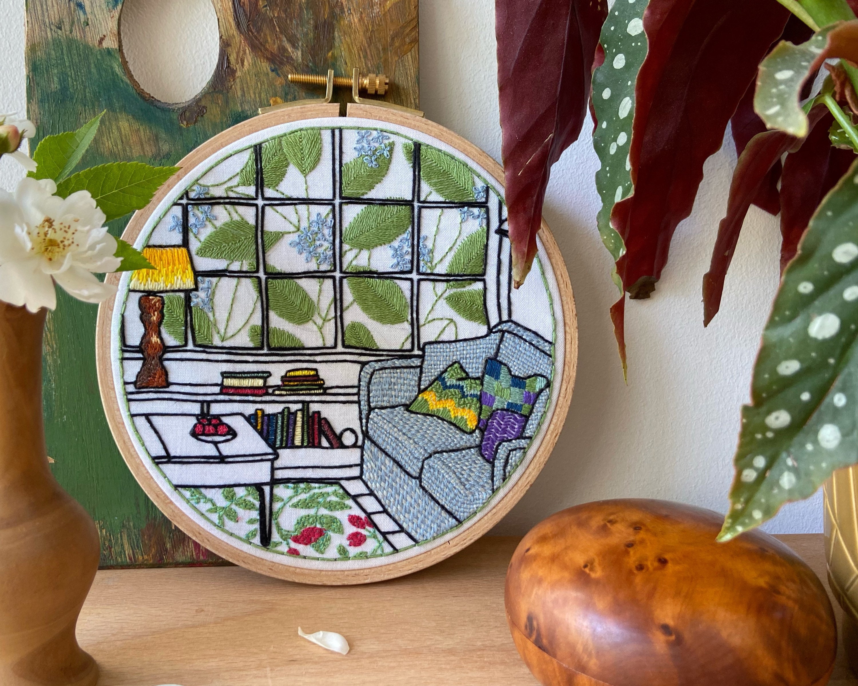 Embroidery Kit Living Room Interior Design, Modern Craft Project ...