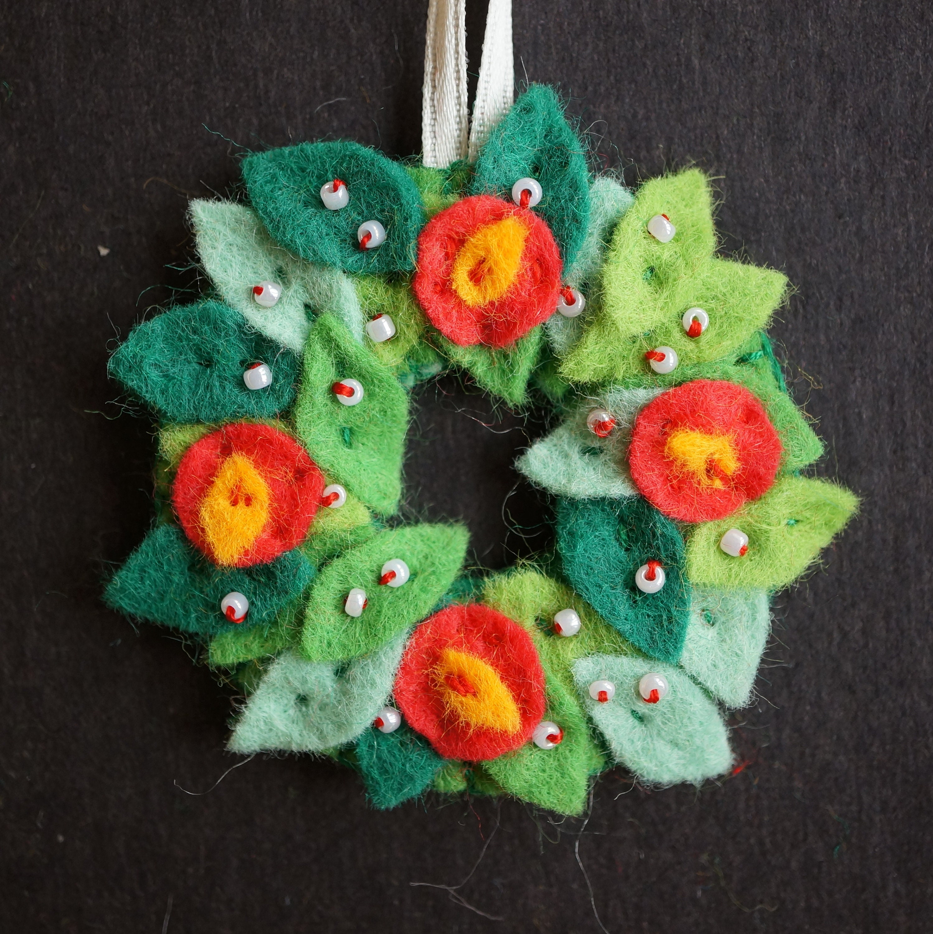 PDF PATTERN Felt Advent Wreath Mini Felt Ornament Instant - Etsy