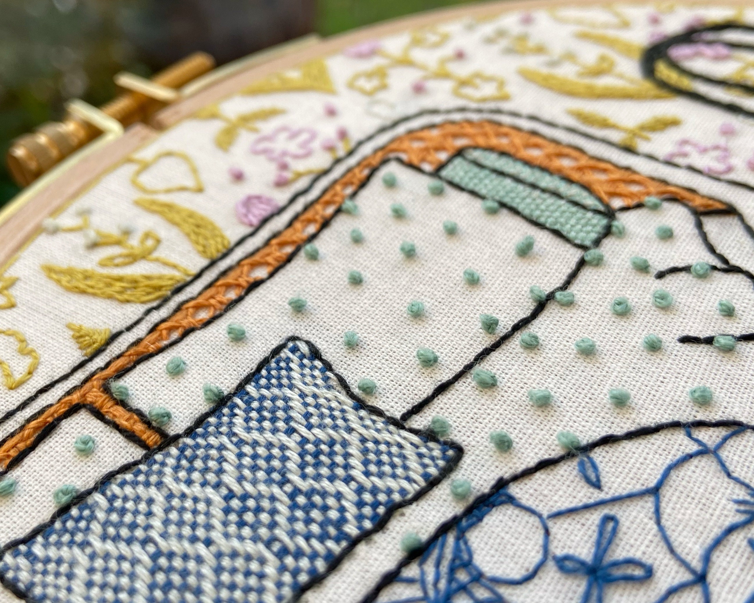 PDF PATTERN Interior Bedroom Embroidery Design Colourful - Etsy